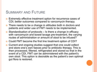 Treating Clostridium Difficile Infection With Faecal Microbiota ...