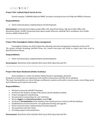 Muhammad Ahsan Javed - Visionet | PDF