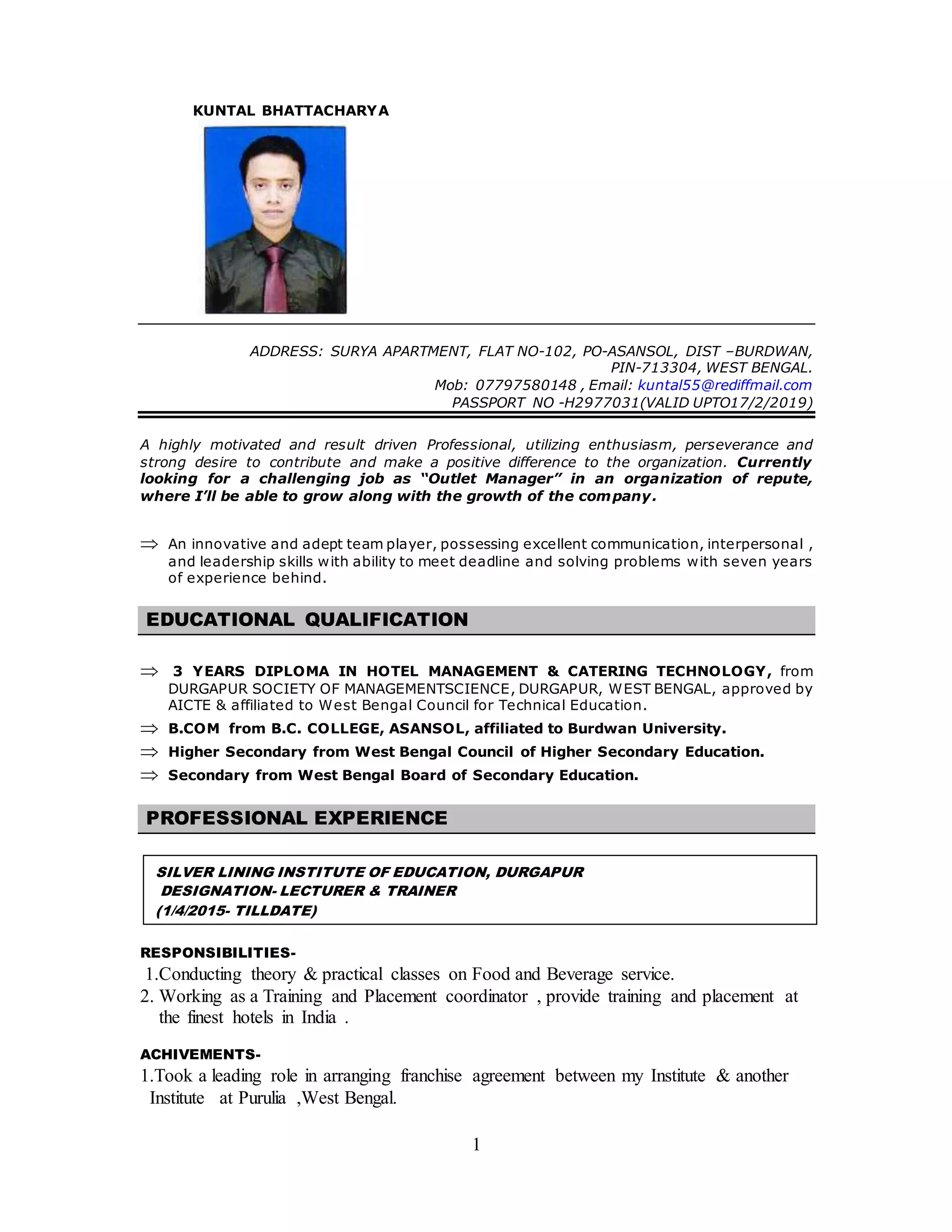 kuntal-cv new | PDF