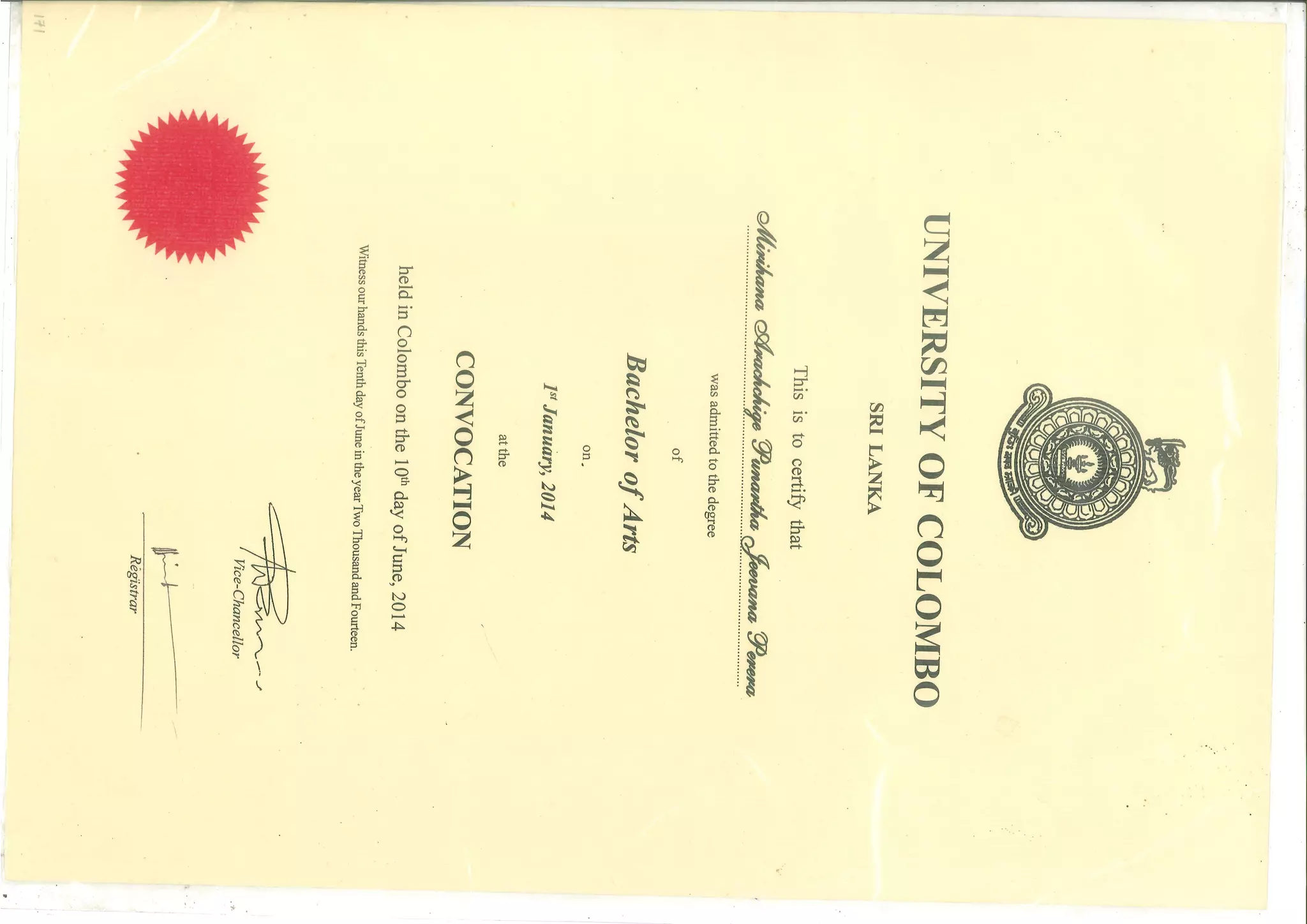 Economy Bachelor certificate(Eerste Bachelor van Economie certificaat ...