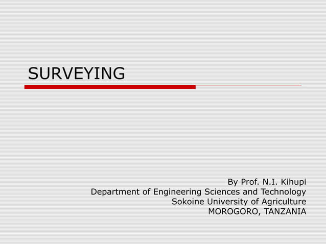 surveying- lecture notes for engineers | PPT