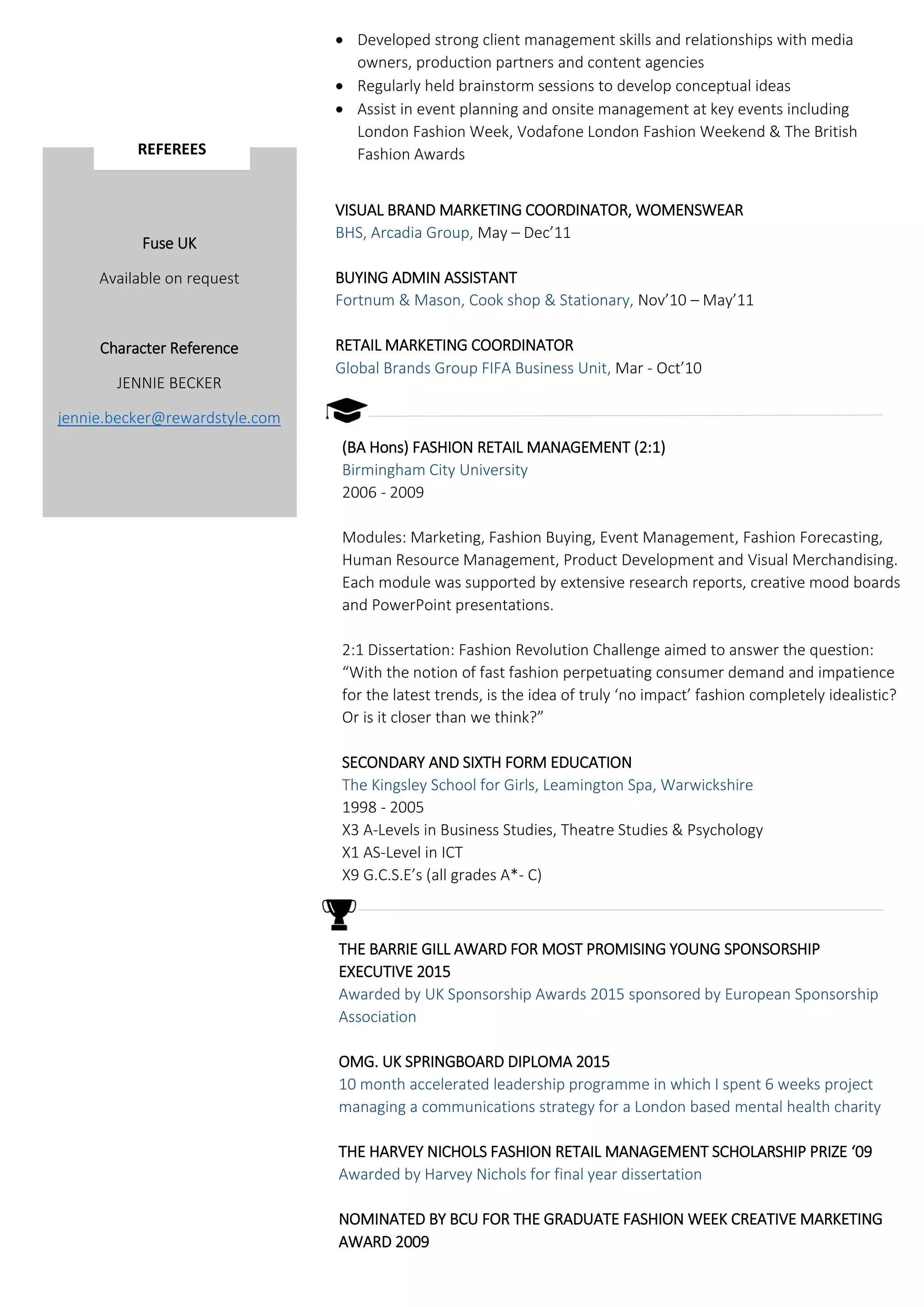 LUCY HUMPHREYS CV | PDF | Advertising Industry | Industries