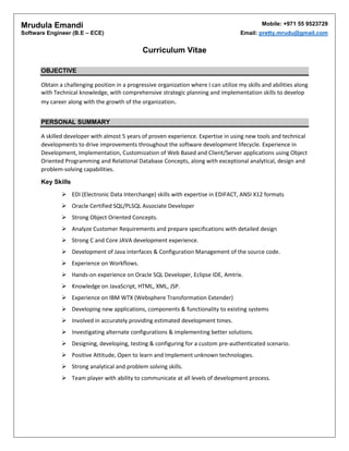 Mrudula Emandi_CV | PDF