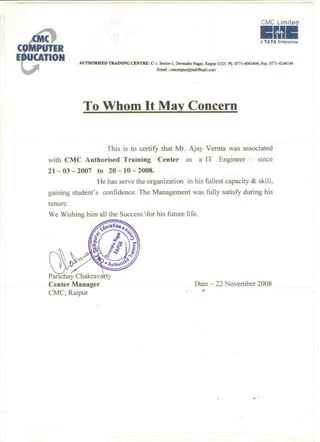 11 Experience Certificate | PDF