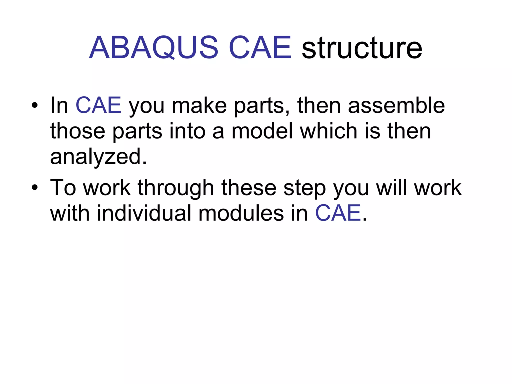 ABAQUS Lecture Part II | PPT