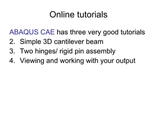 ABAQUS Lecture Part II | PPT