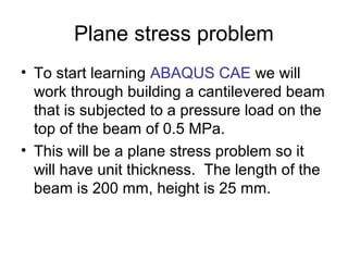 abaqus lecture 2 | PPT