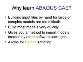 abaqus lecture 2 | PPT