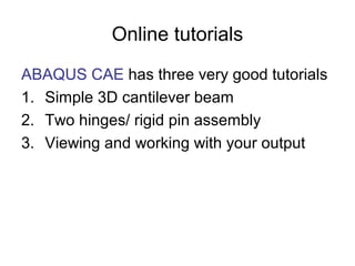 abaqus lecture 2 | PPT