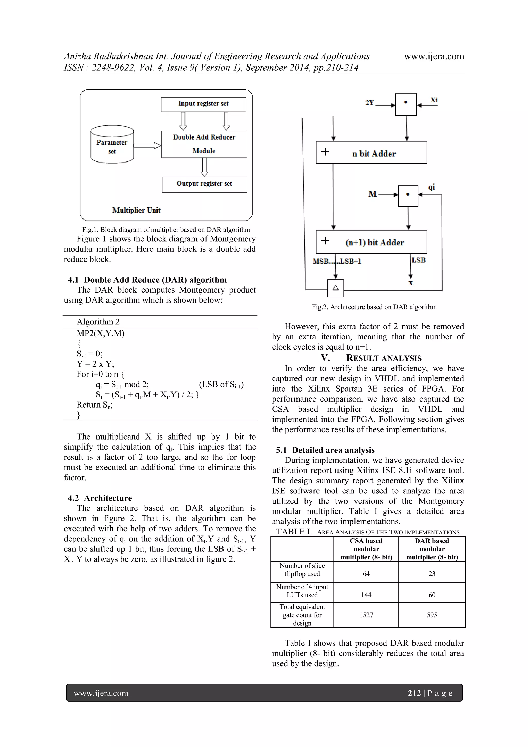 An Area-efficient Montgomery Modular Multiplier for Cryptosystems | PDF | Programming Languages ...