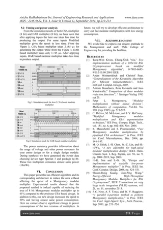 An Area-efficient Montgomery Modular Multiplier for Cryptosystems | PDF | Programming Languages ...