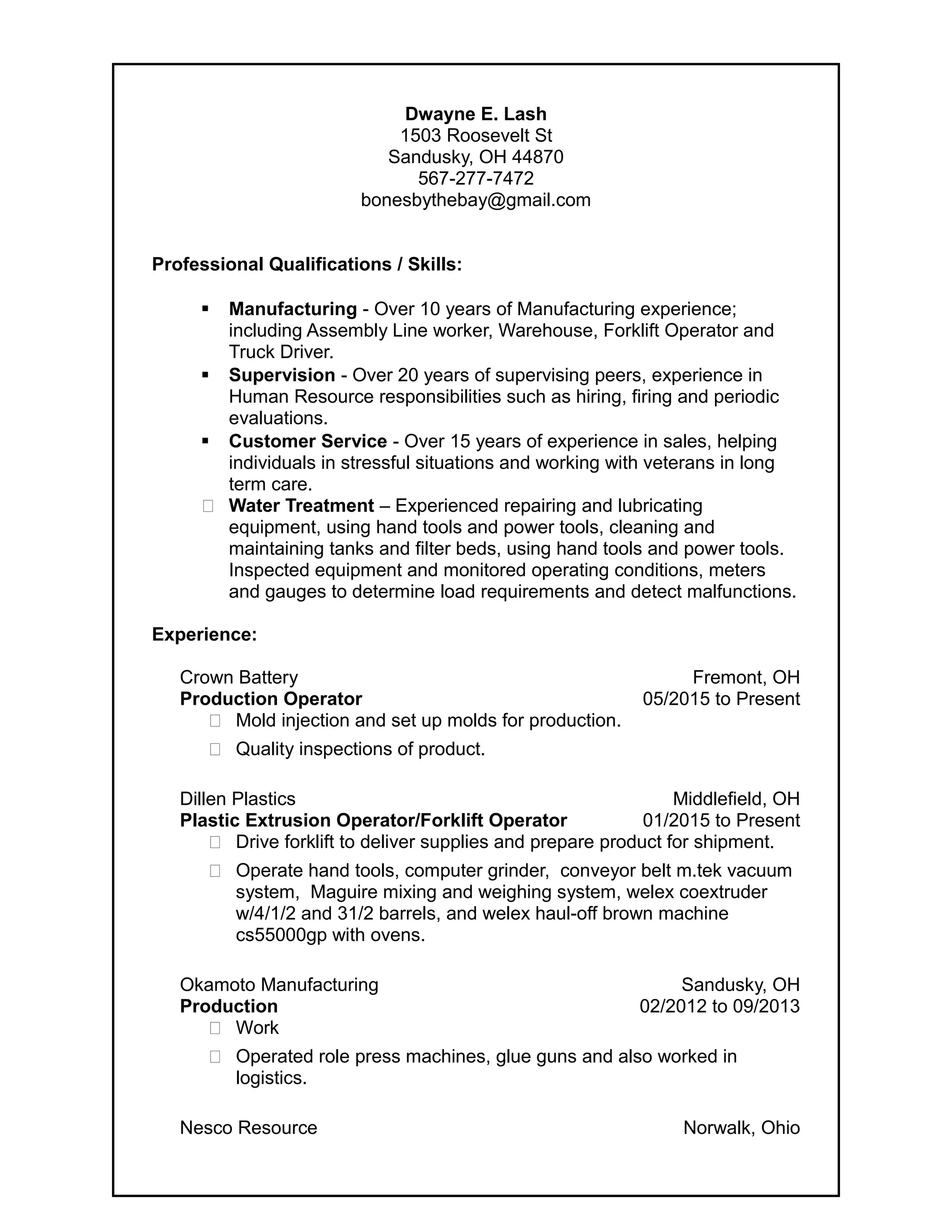 CDL Resume | PDF