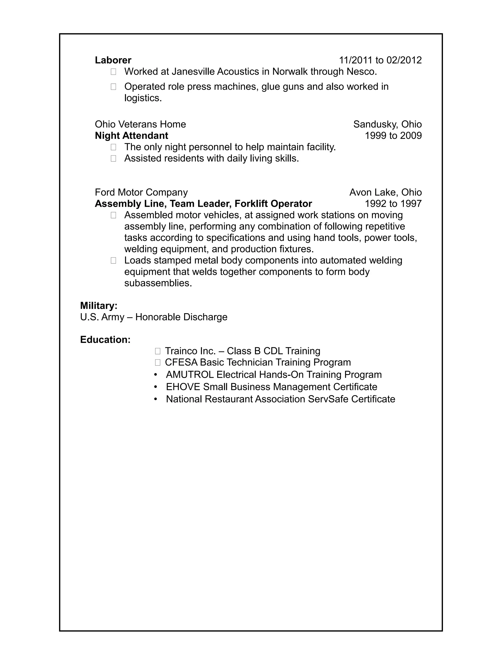 CDL Resume | PDF