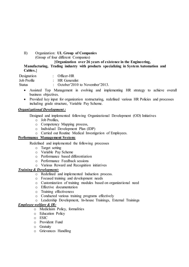 HR Manager-Deepali | DOCX | Human Resources | Business