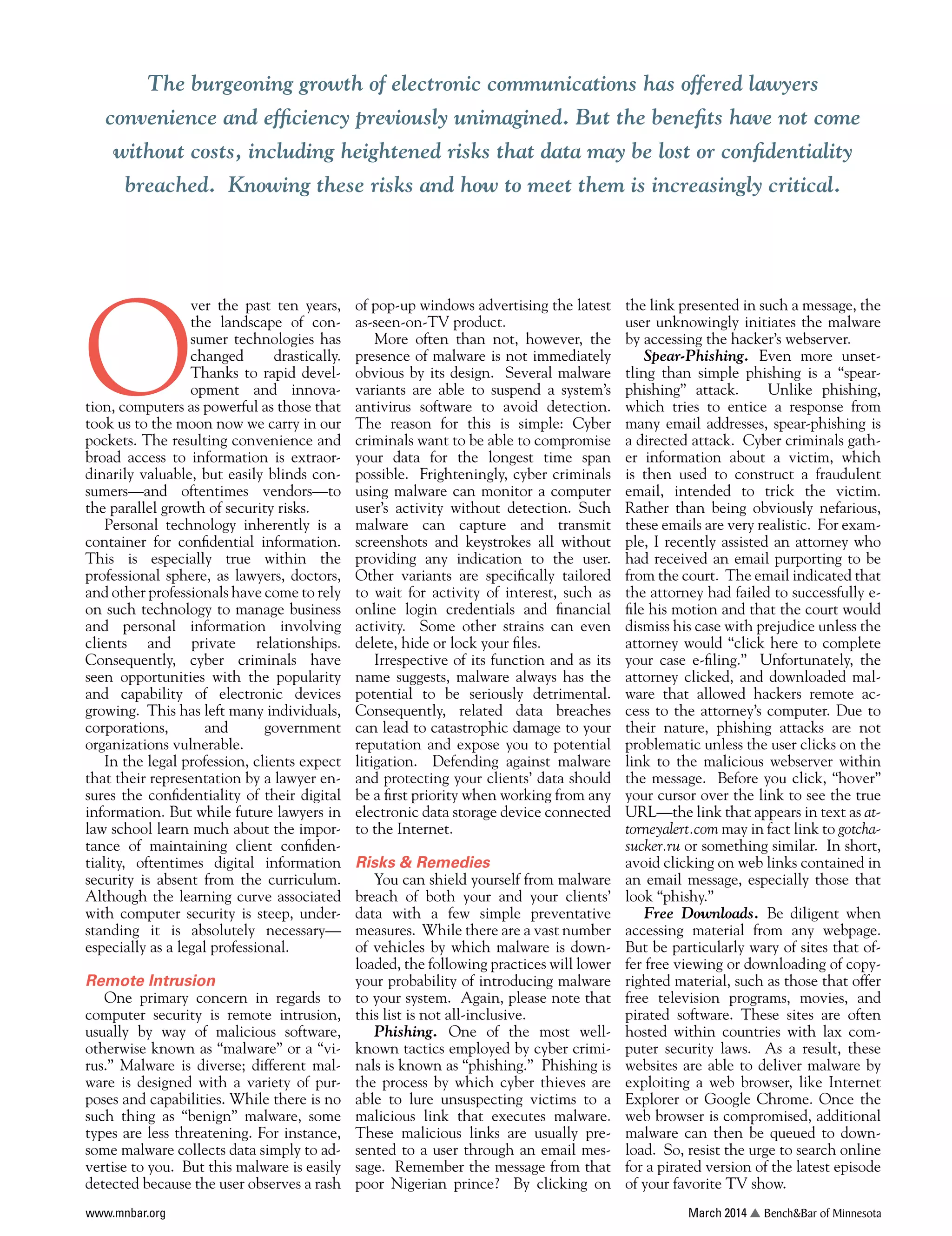 Computer Security for Lawyers | PDF