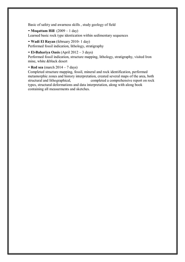 geo cv | PDF | Geology | Science