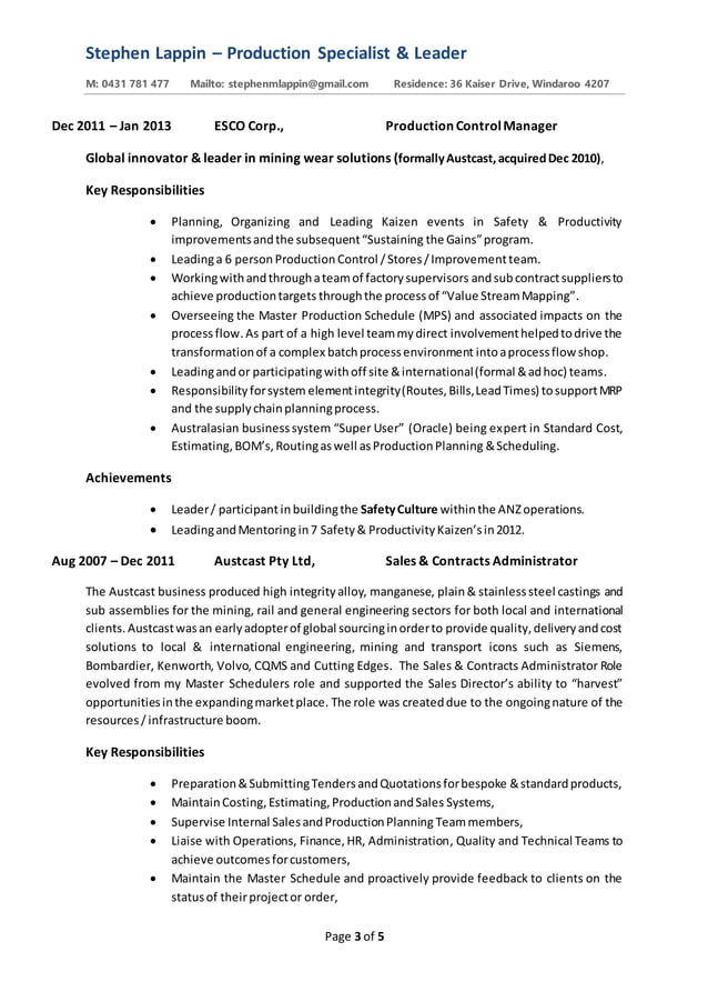 Stephen Michael Lappin Resume | DOCX | Logistics | Business