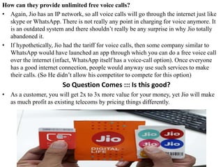 The Business Model Of Reliance Jio | PPTX