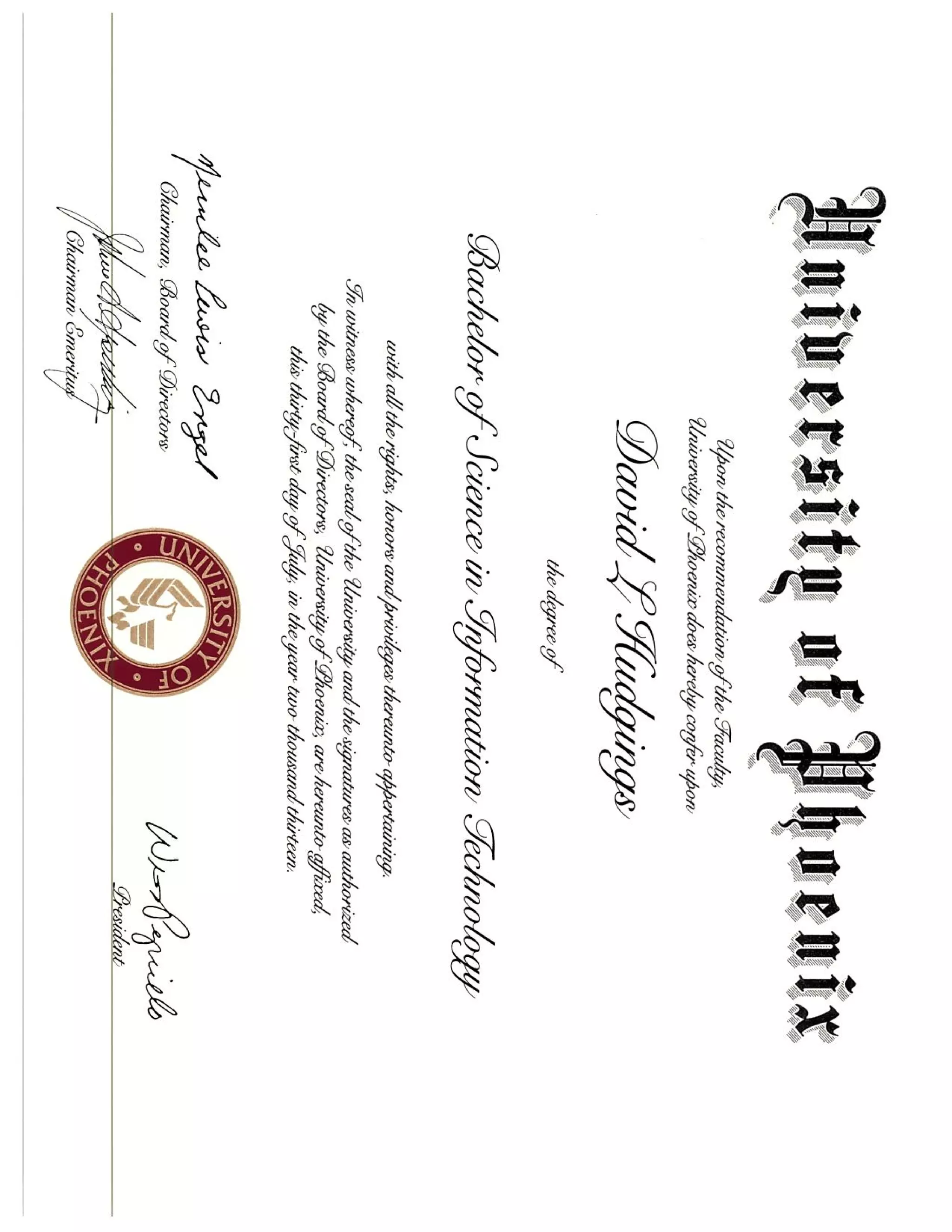 University of Phoenix Diploma | PDF