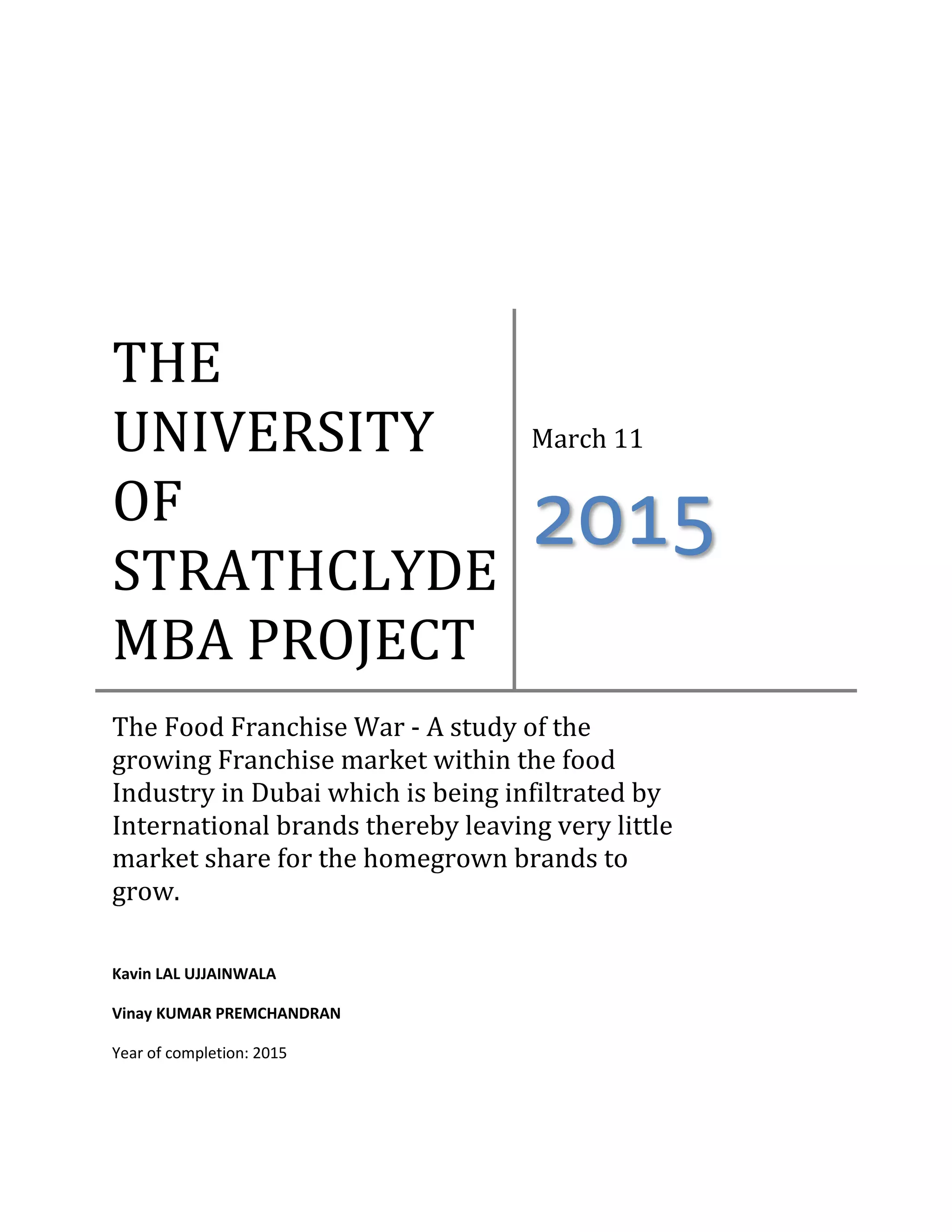 Compiled version of MBA project with cover page | PDF | Food Industry ...