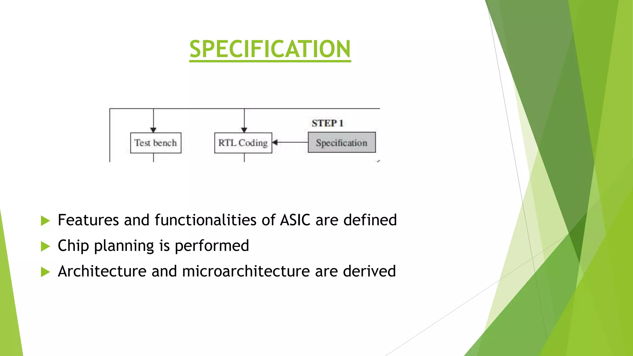 ASIC DESIGN FLOW | PPTX