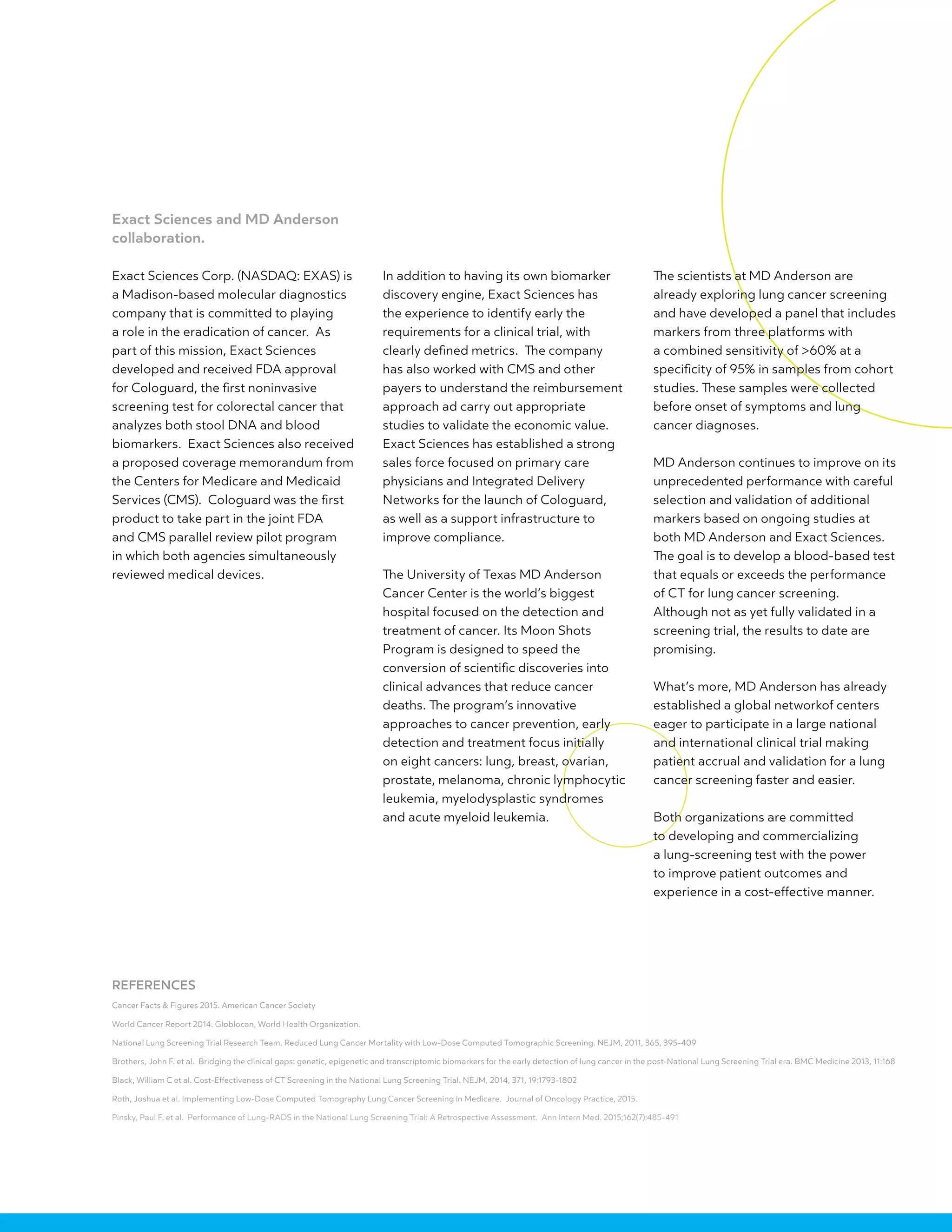 White Paper- A non-invasive blood test for diagnosing lung cancer | PDF