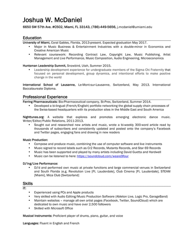CV-Joshua-McDaniel | PDF