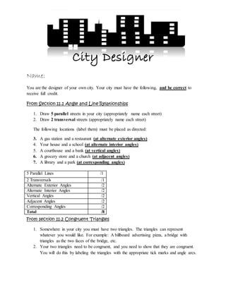 City Designer Project | DOCX