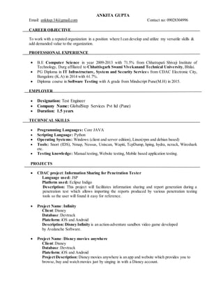 Ankita Gupta Resume | PDF