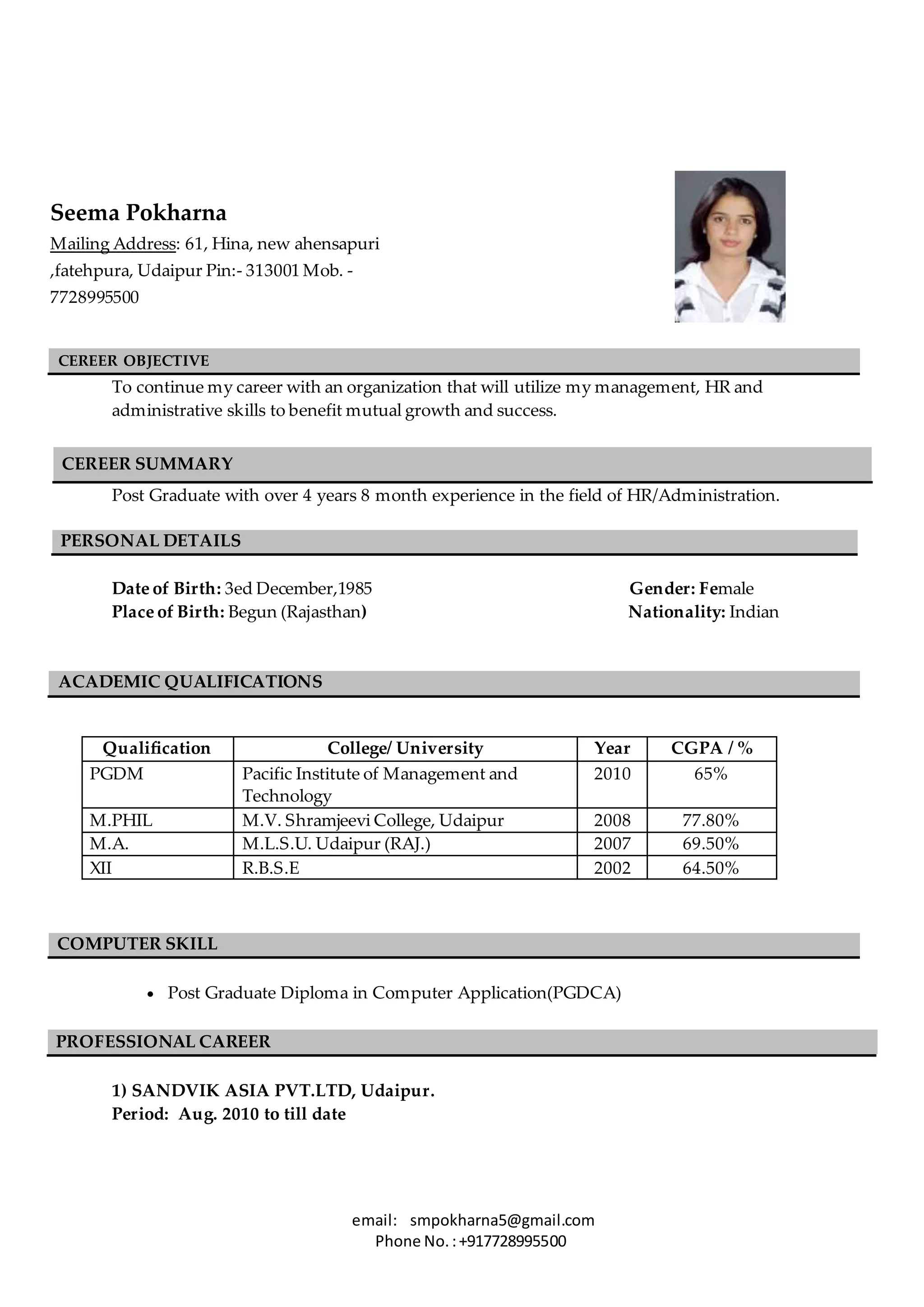 seema new resume | DOCX | Logistics and Transportation Industry ...