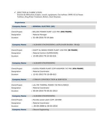 tofique cv up dated-2 | PDF