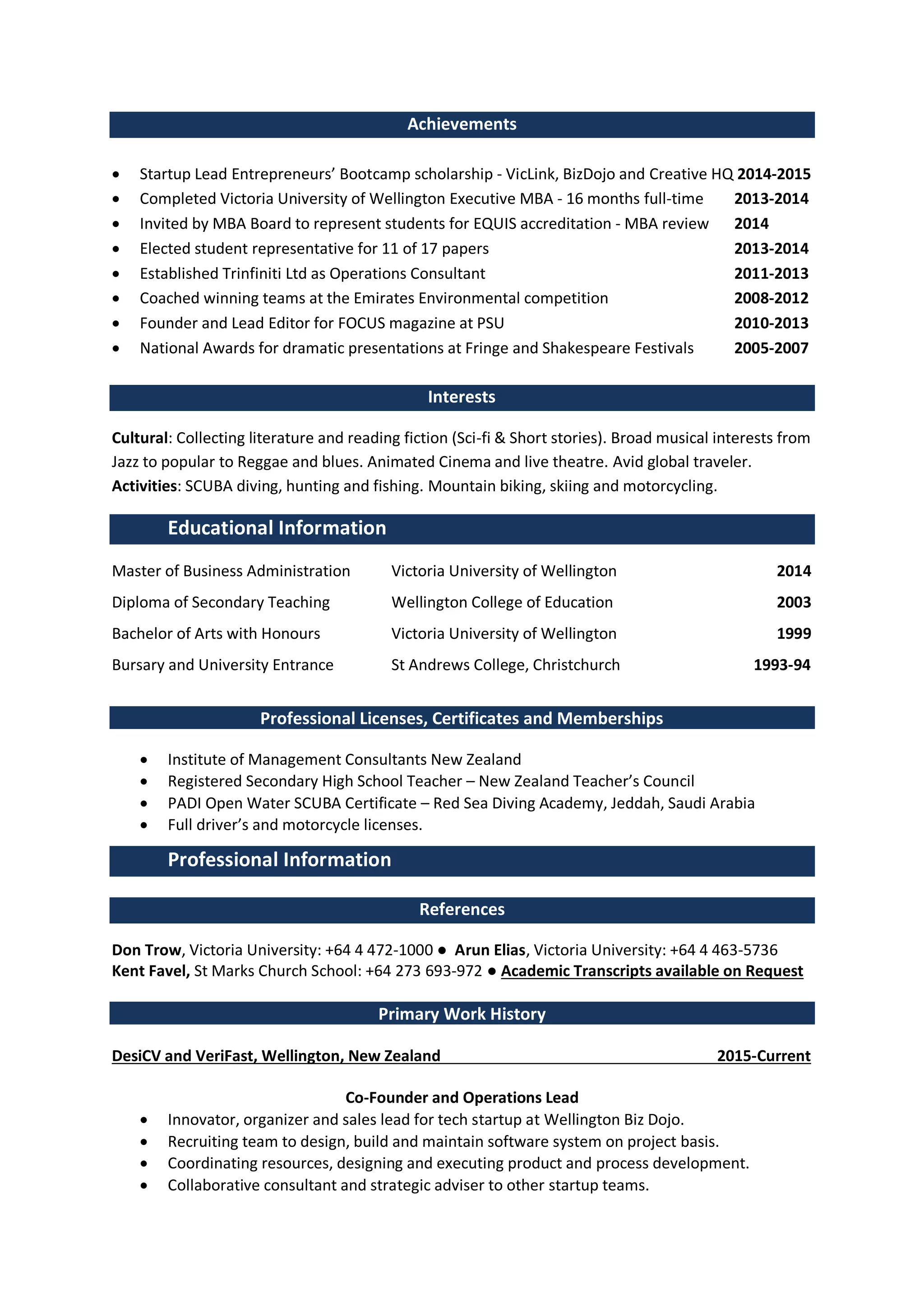 Dylan Longley 2015 CV | PDF