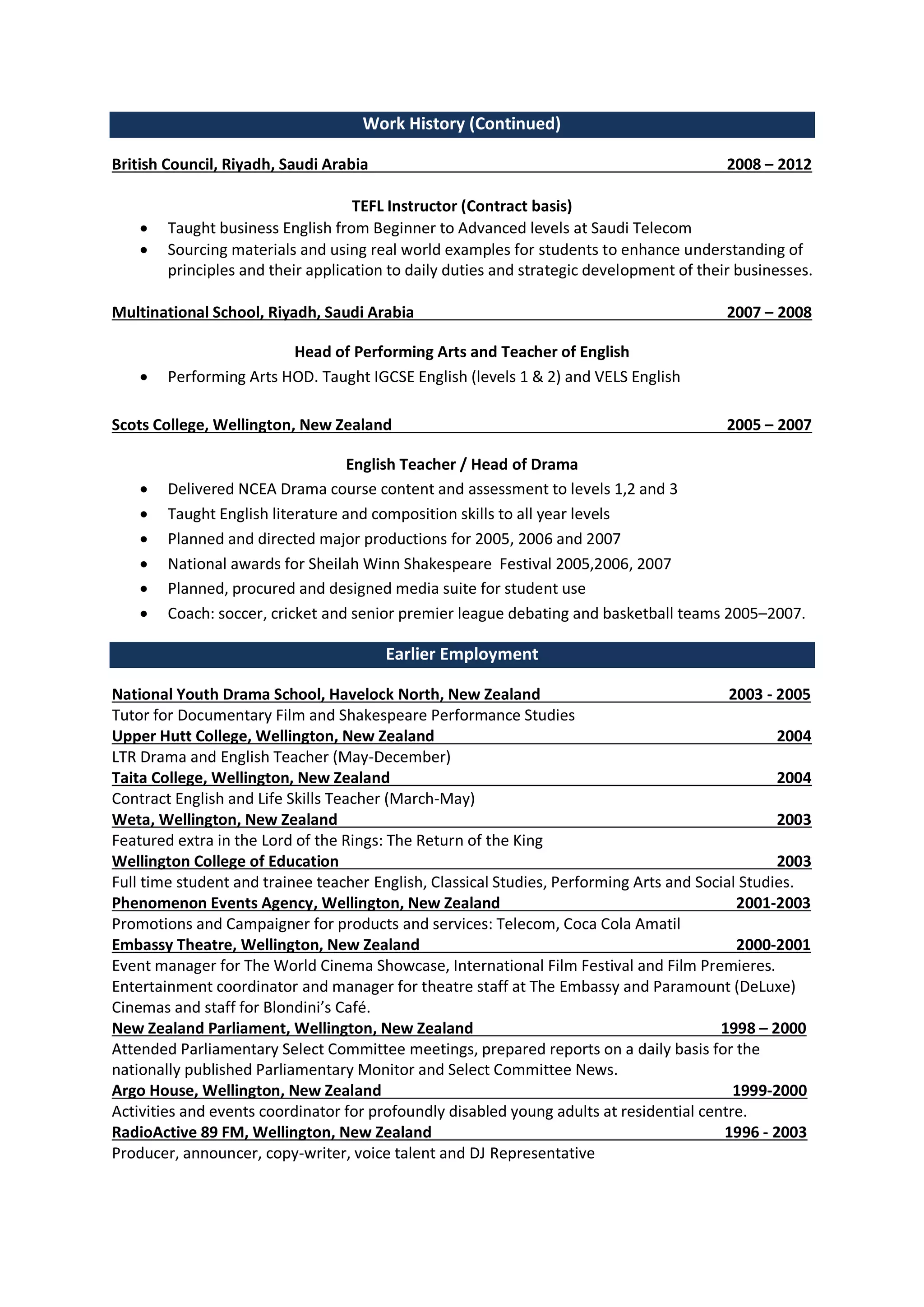 Dylan Longley 2015 CV | PDF