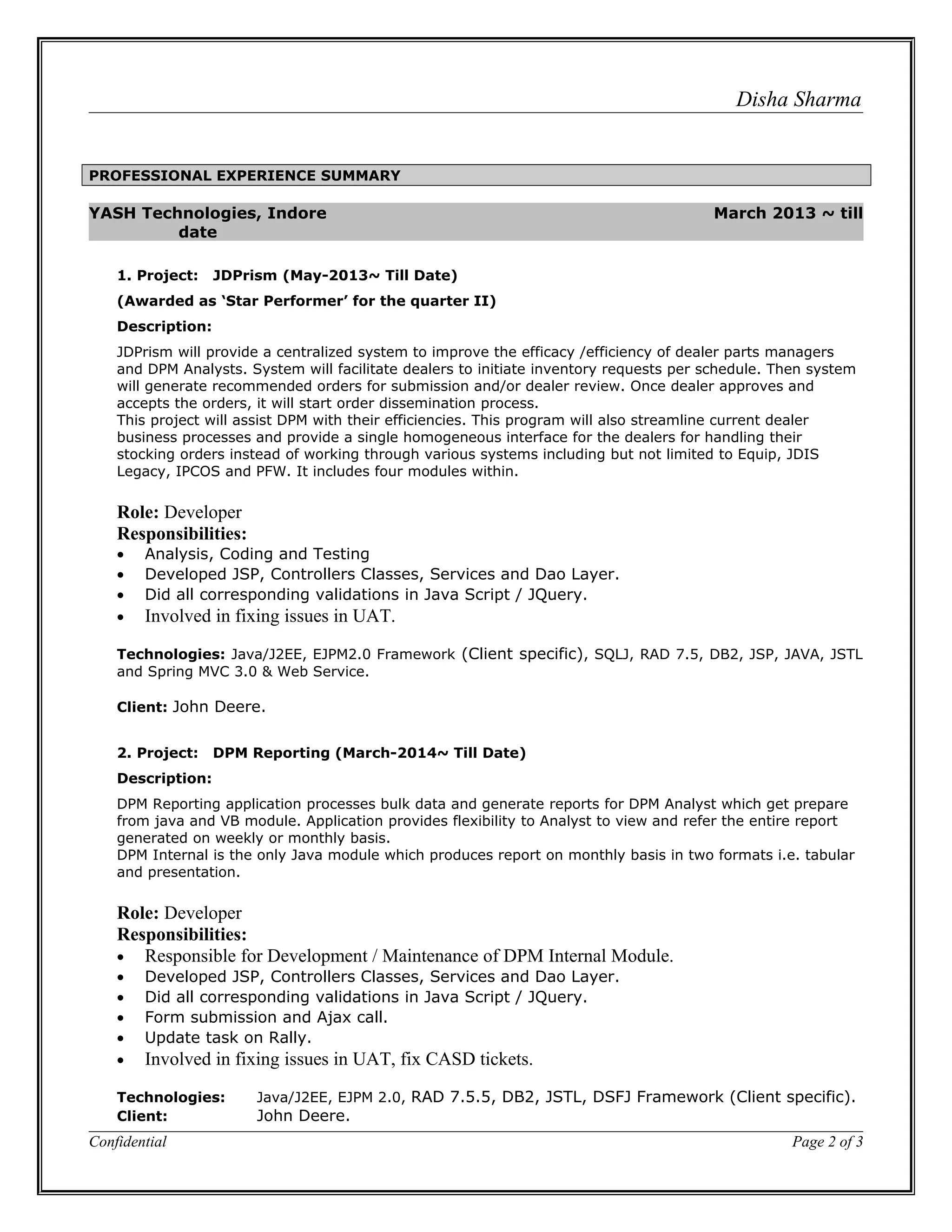 Disha Sharma_CV | DOC