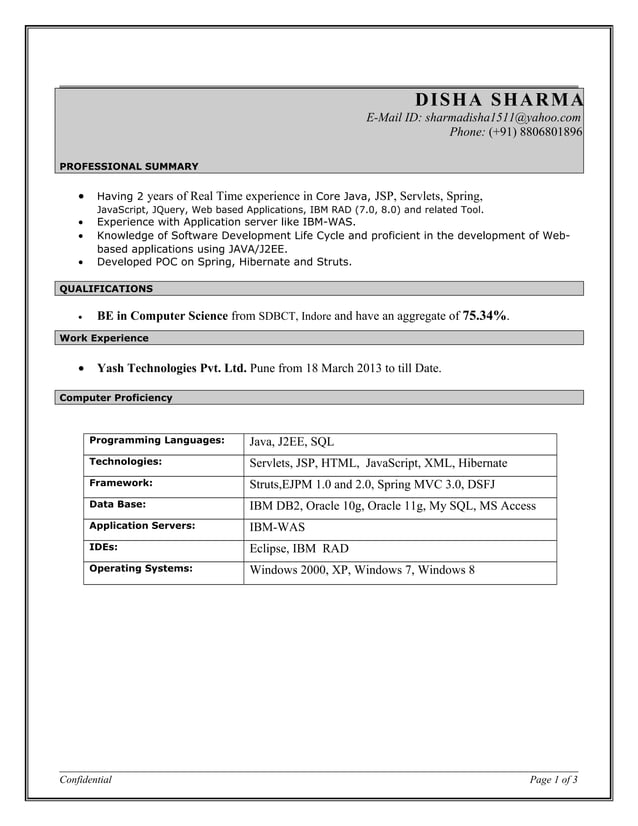 Disha Sharma_CV | PDF