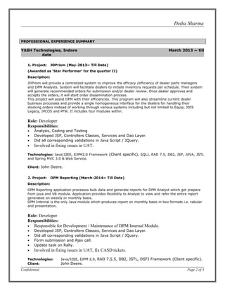 Disha Sharma_CV | PDF