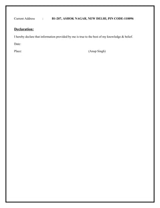 Anup Singh Resume | PDF