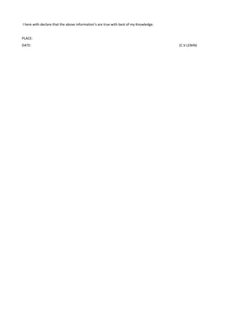 Lenin- WSHO - CV -Updated-200416 | PDF