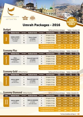 Umrah Packages - Dec-2016 updated | PDF
