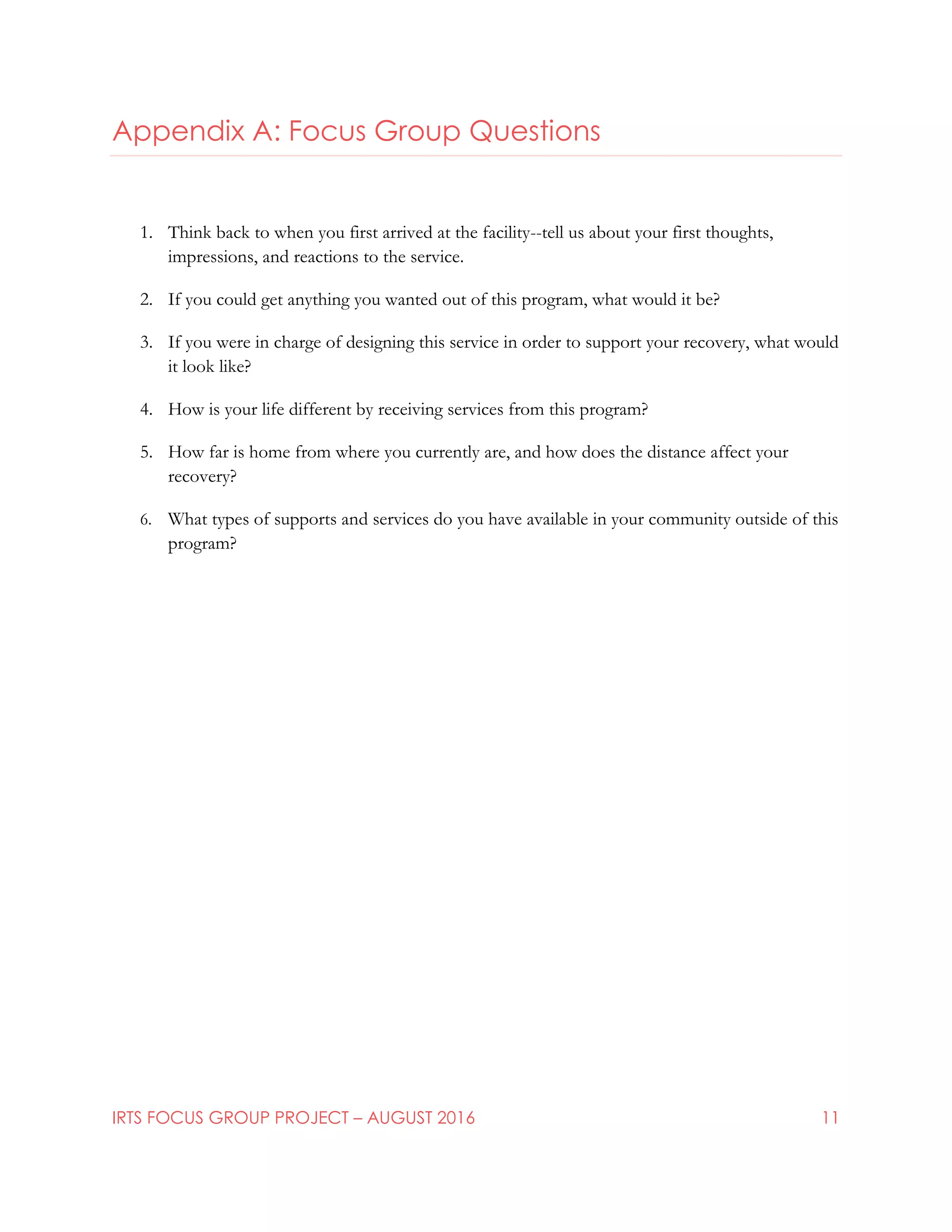 Focus Group Report | PDF