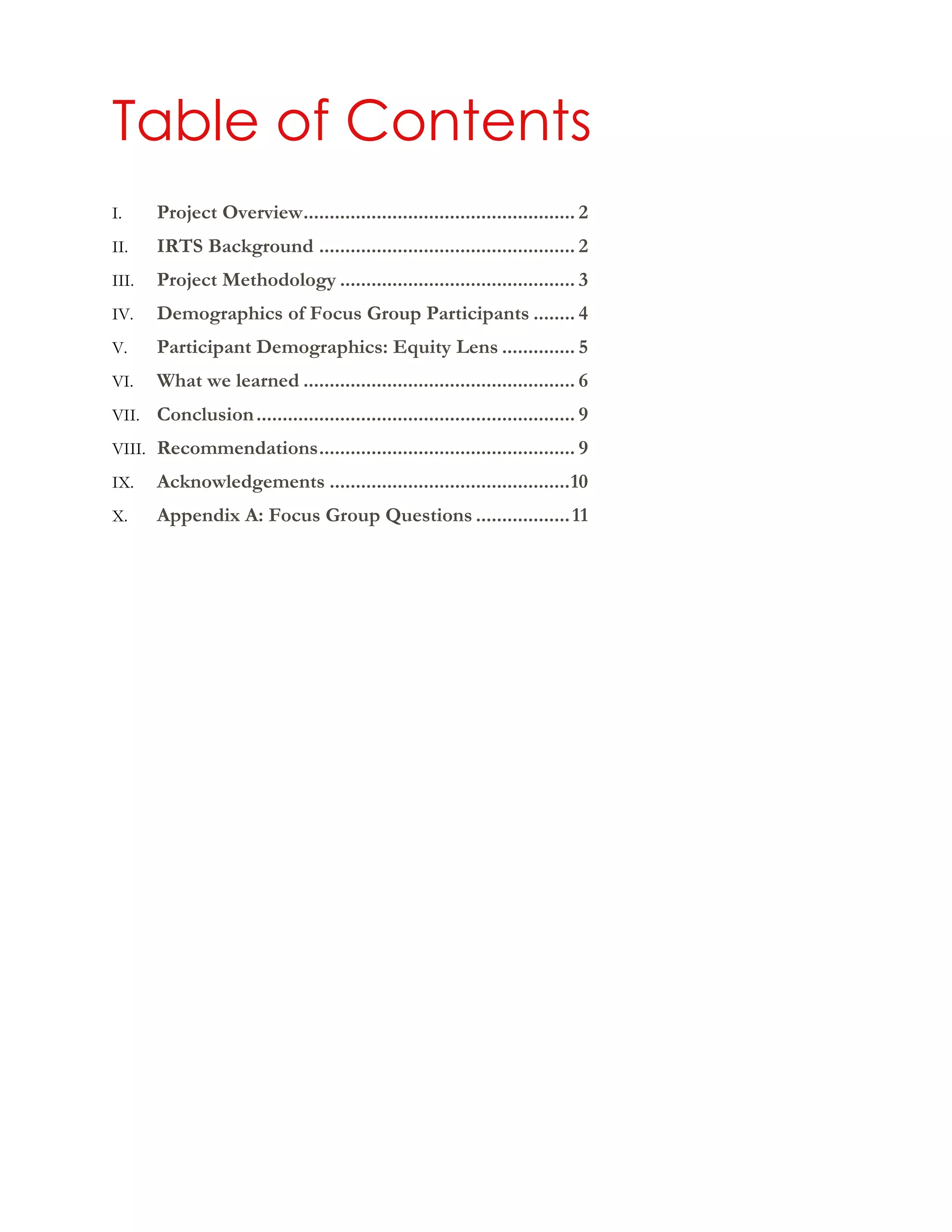 Focus Group Report | PDF