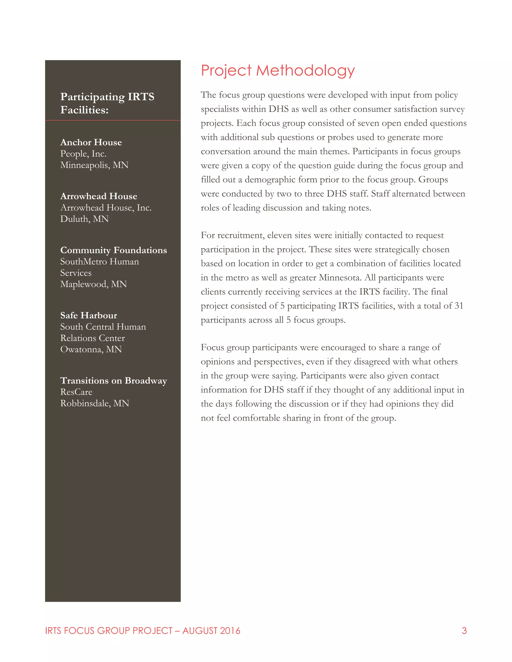 Focus Group Report | PDF