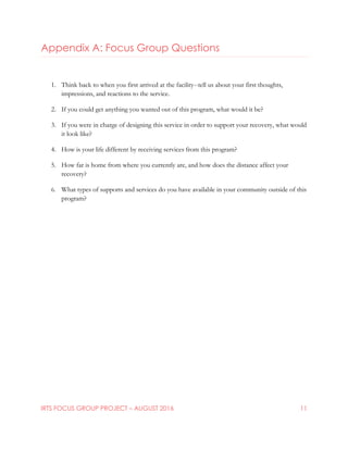 Focus Group Report | PDF