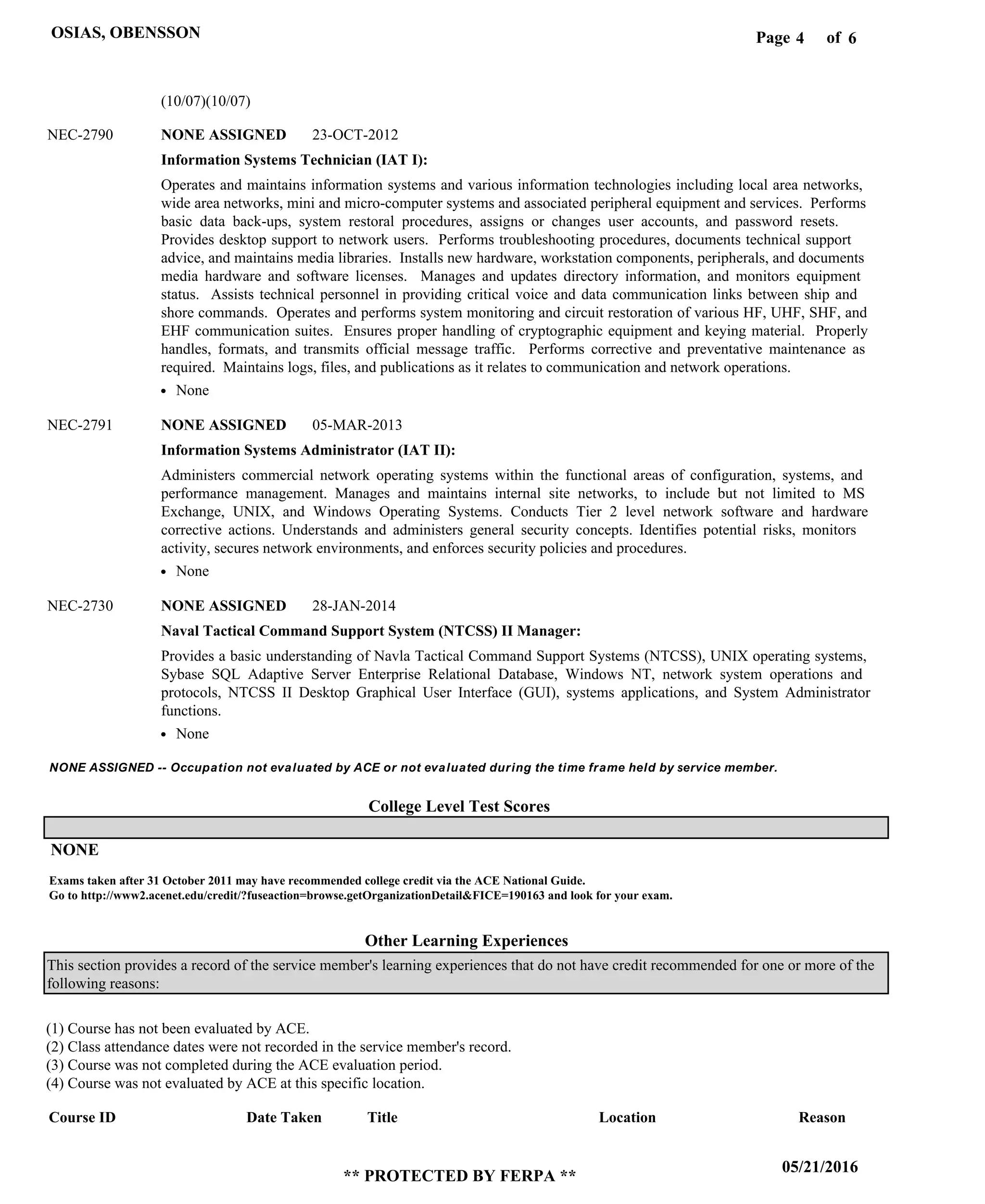 transcripts osias | PDF