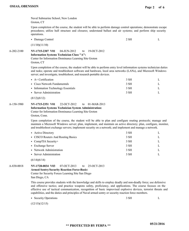 transcripts osias | PDF