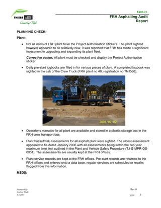 FRH Asphalting audit report | DOC | Business | Business and Finance