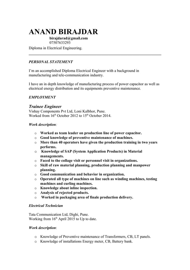 Anand CV | PDF