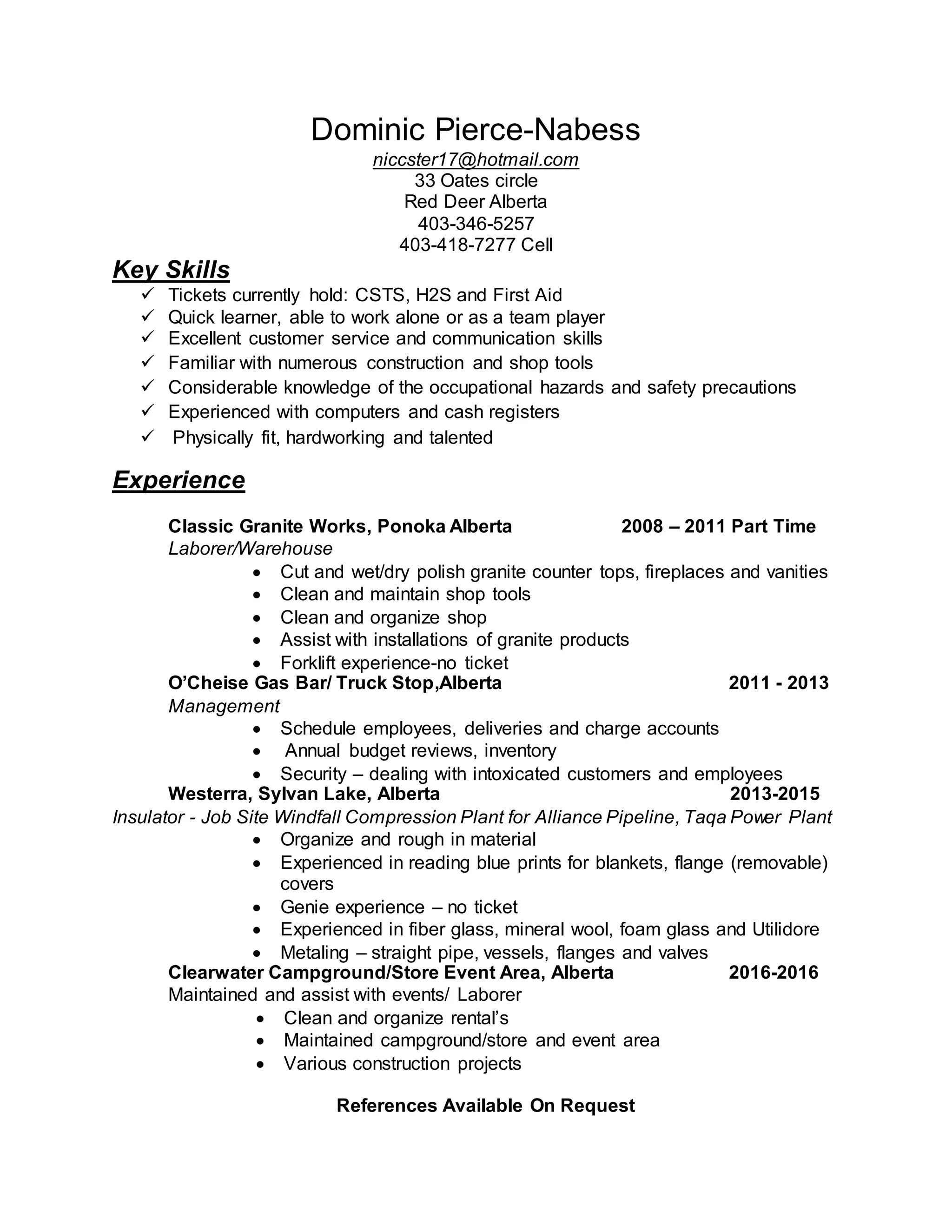 Nick's resume 2016!!!!!! | DOCX