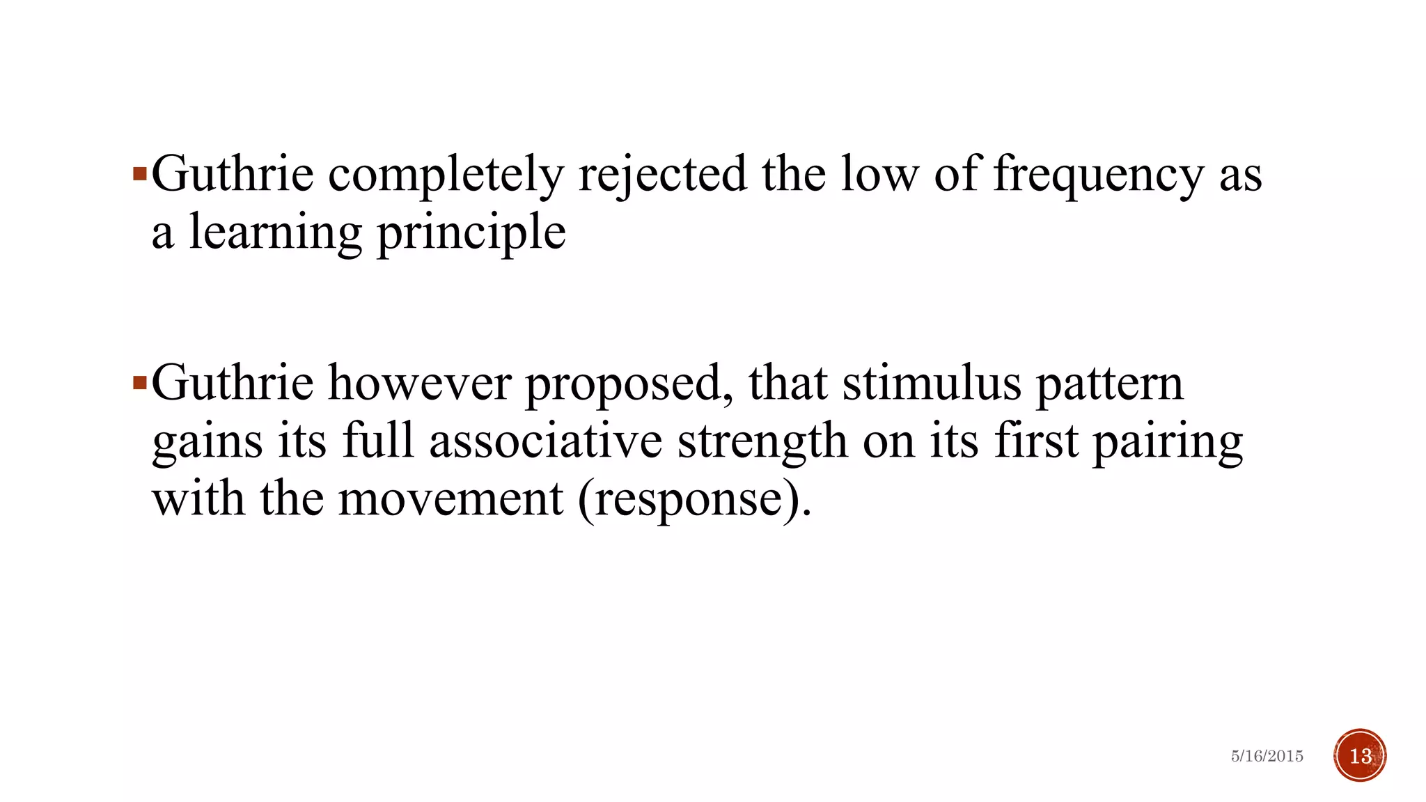 GUTHRIE’S CONTIGUOUS CONDITIONING | PPTX