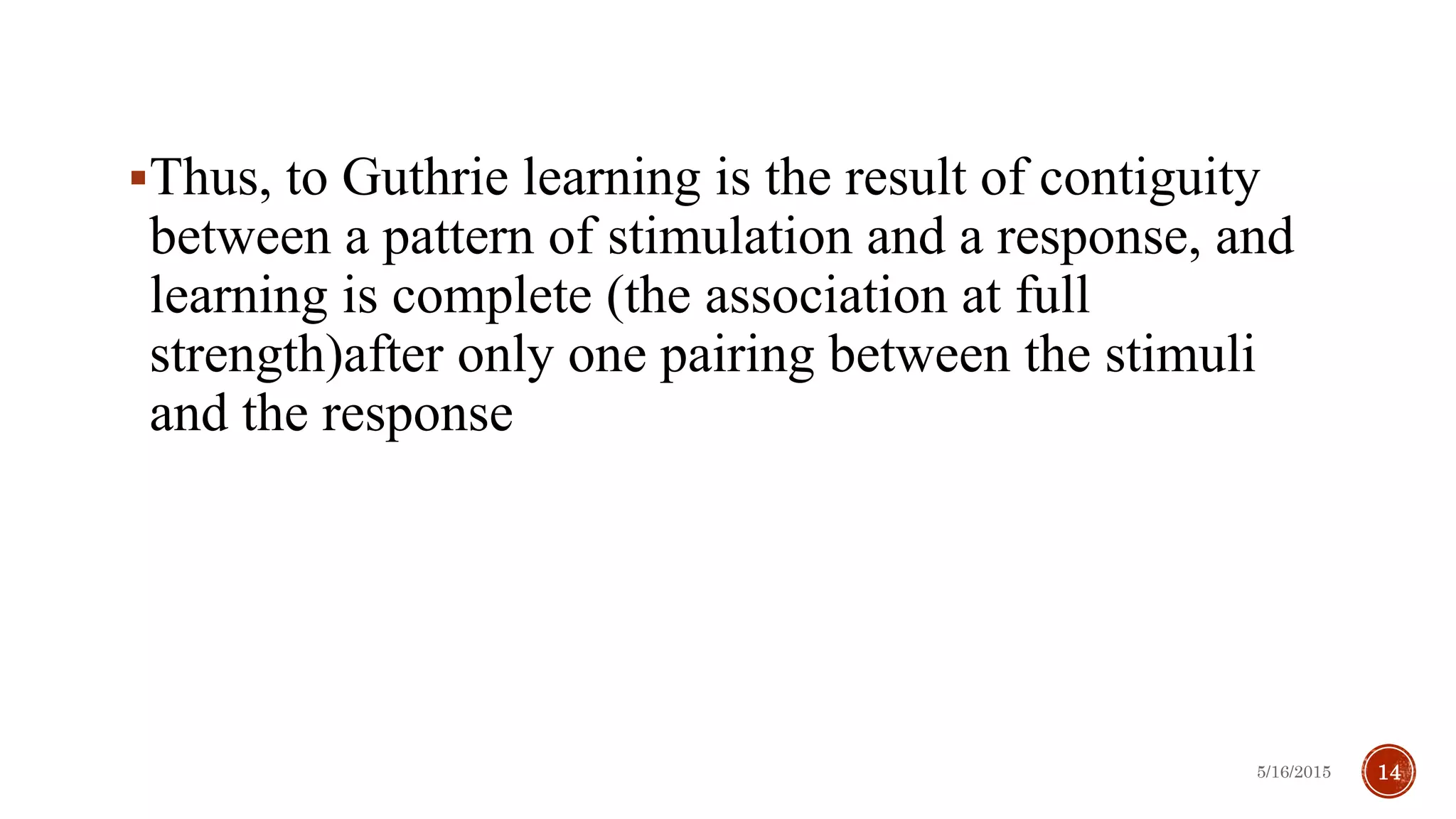 GUTHRIE’S CONTIGUOUS CONDITIONING | PPTX